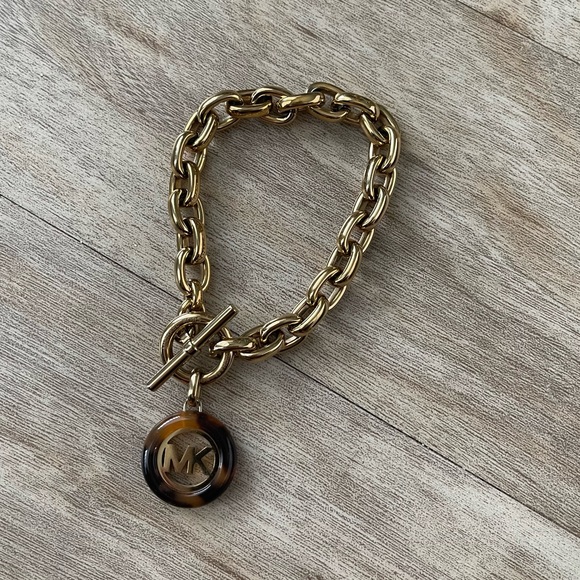 Michael Kors | Jewelry | Michael Kors Gold Chain Charm Bracelet | Poshmark